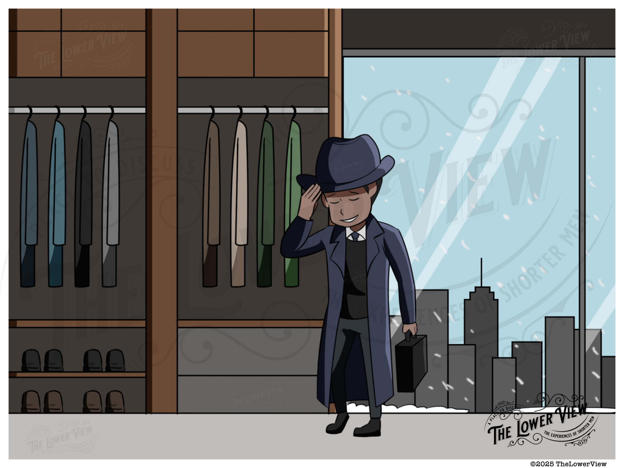 Tonal Winter Outfit Ideas For Shorter Men | The Lower View