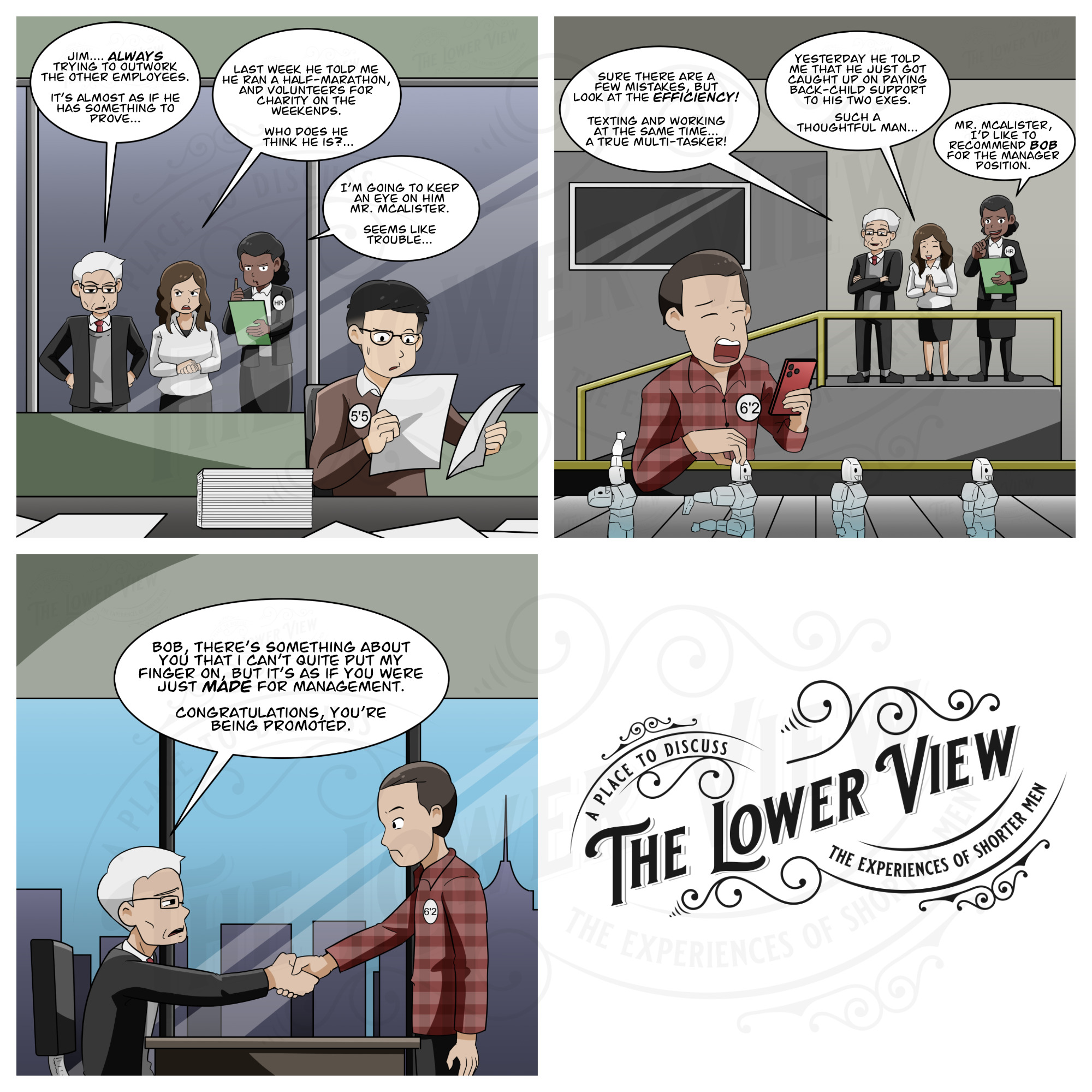 The Workplace: Origin Story | Short Men Meme Art | The Lower View
